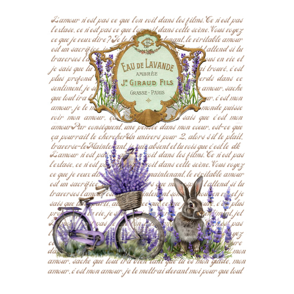 Lavender Script | White Cloud | Furniture Transfer