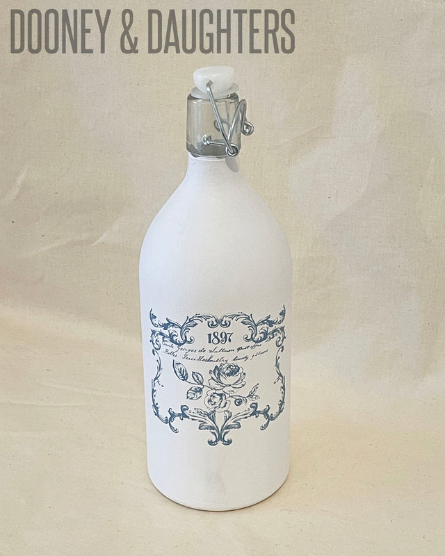Decorated Glass Bottle | Transfer Bottle | Dooney & Daughters