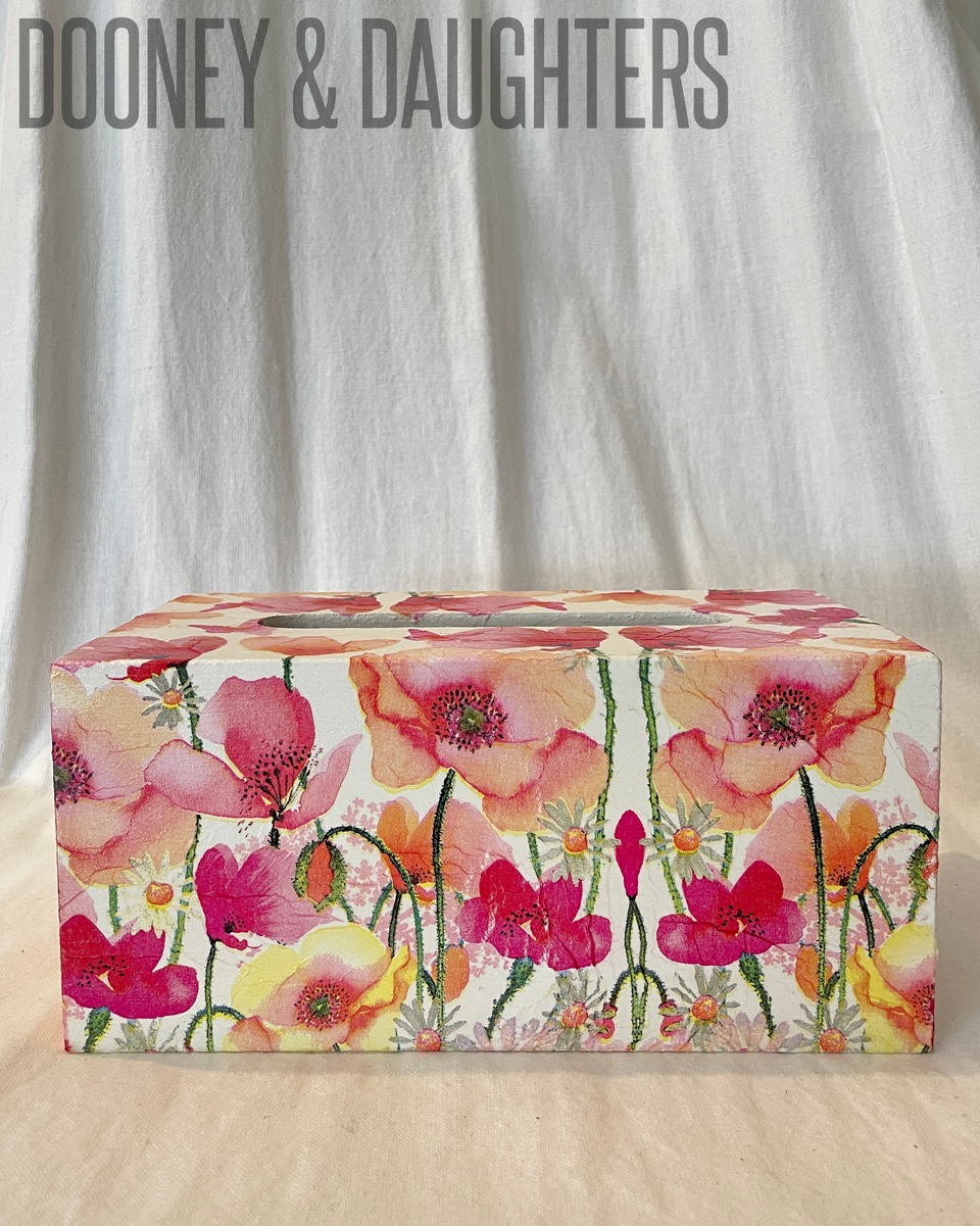 Rectangle Hand Decorated Tissue Box | Dooney & Daughters