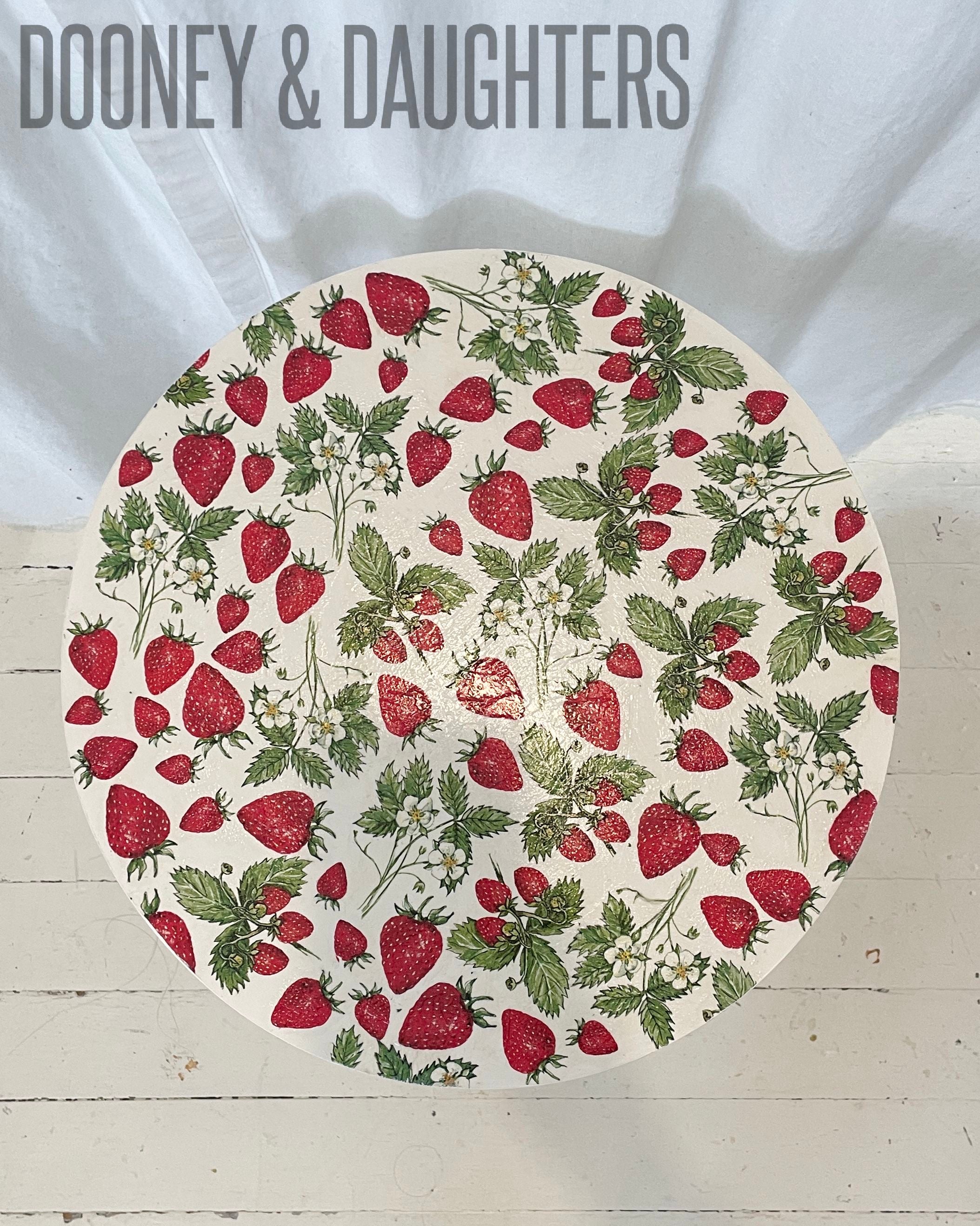 Strawberry Hand Decorated Side Table | Dooney & Daughters
