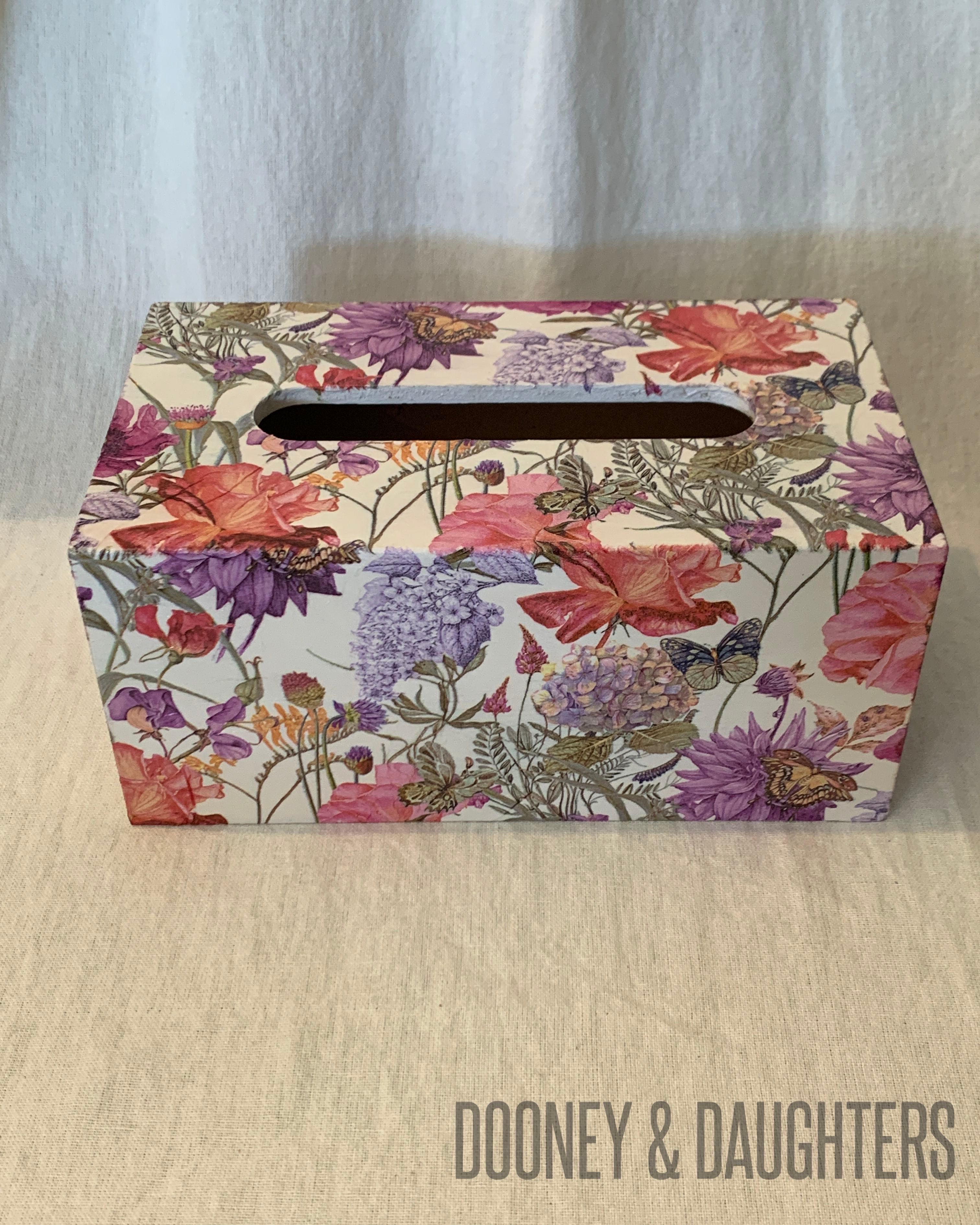 Rectangle Hand Decorated Tissue Box | Dooney & Daughters