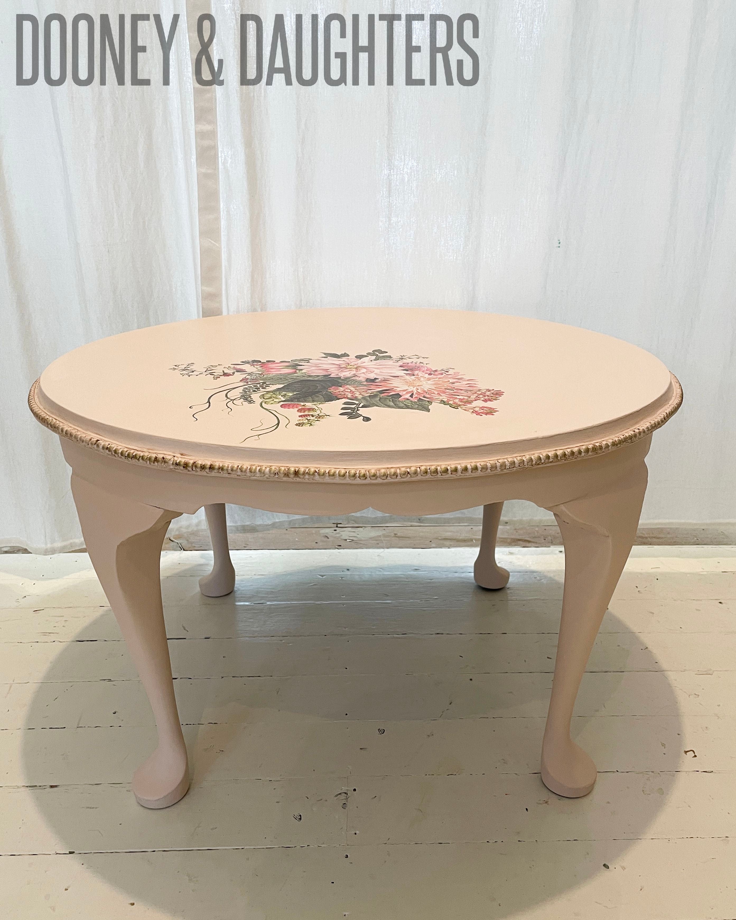 Pale Pink Round Side Table | Dooney & Daughters