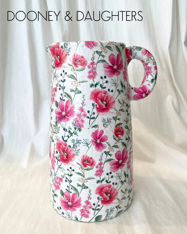 Hand Decoupaged Vase | Made in NZ | Dooney & Daughters