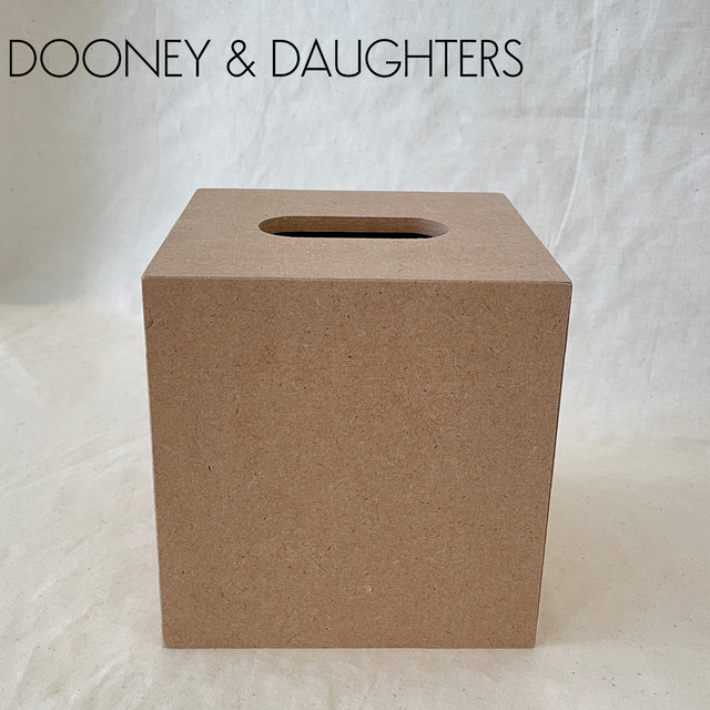 Square Undecorated MDF Tissue Box | Dooney & Daughters