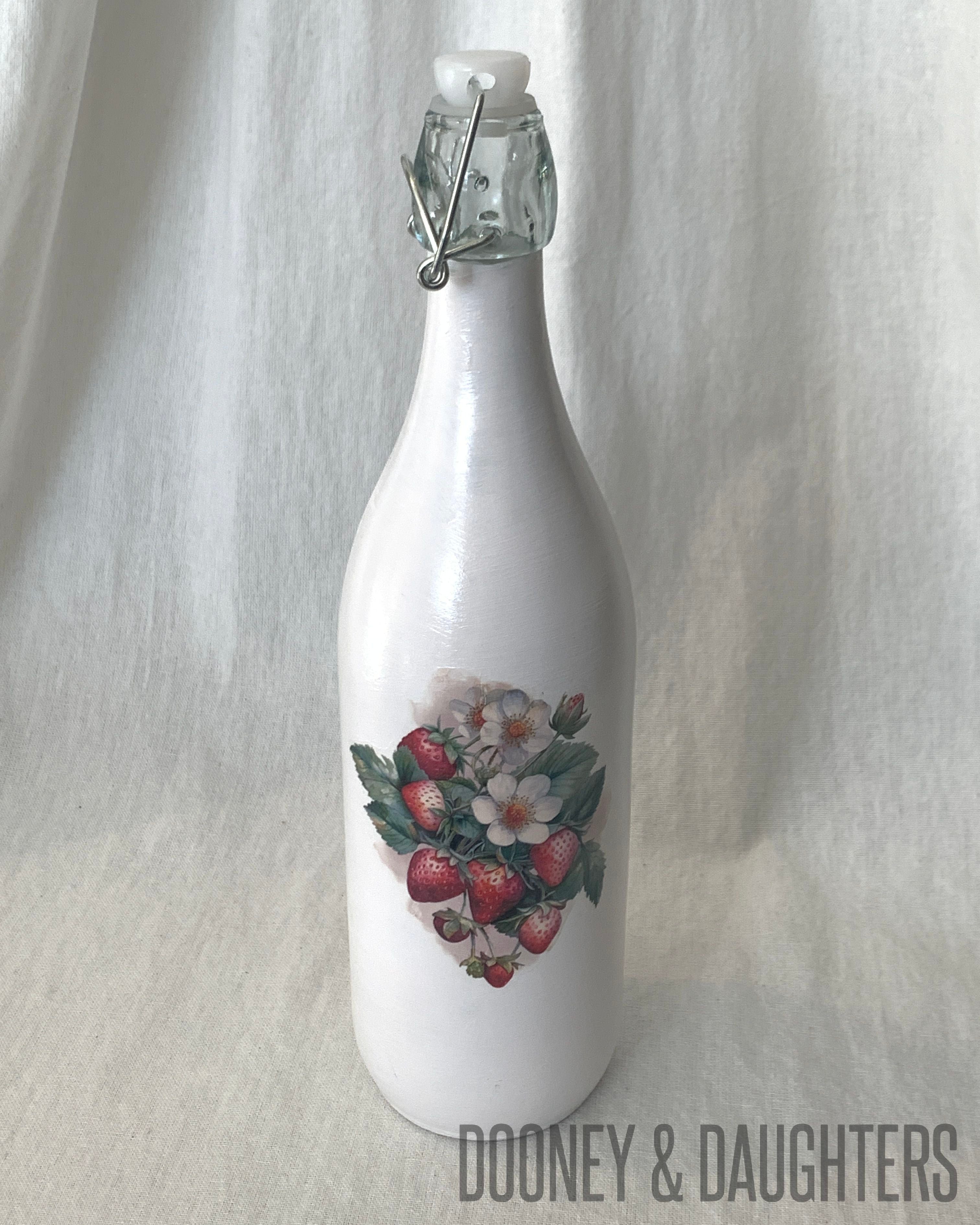 Decorated Glass Bottle | Transfer Bottle | Dooney & Daughters