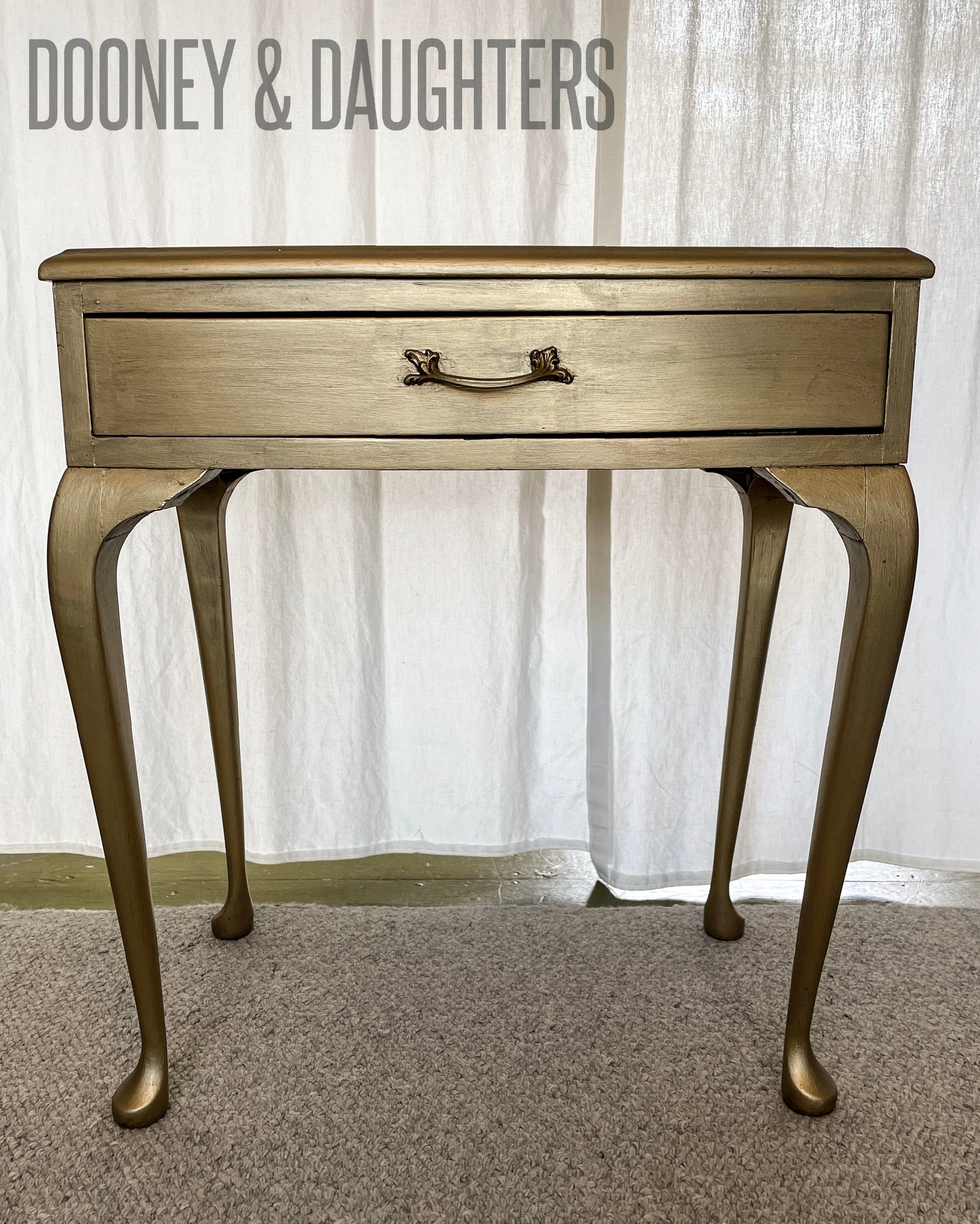 Aged Gold Hall Table | Gold Furniture | Dooney & Daughters