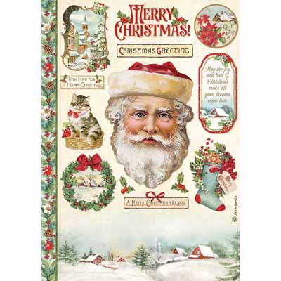 Christmas Santa Rice Paper | Decoupage | Dooney & Daughters