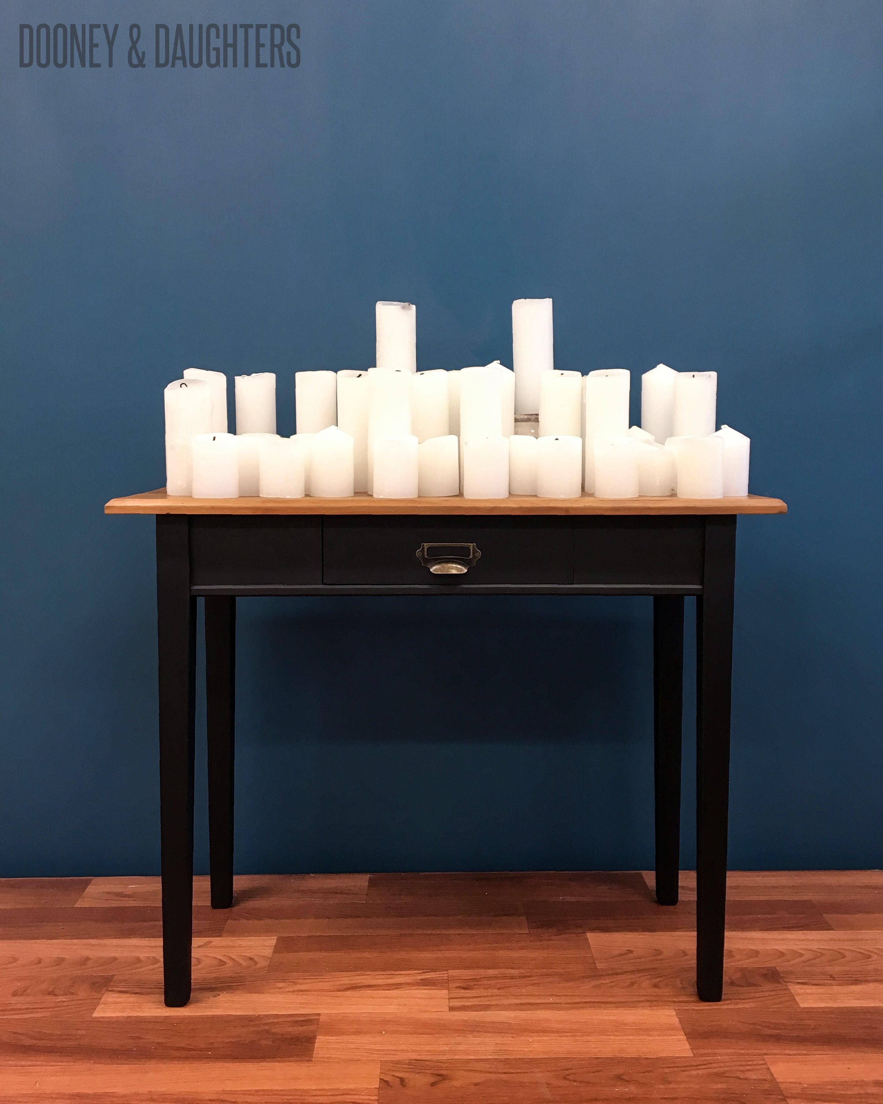 Industrial Hall Table | Black Chalk Paint | Dooney & Daughters